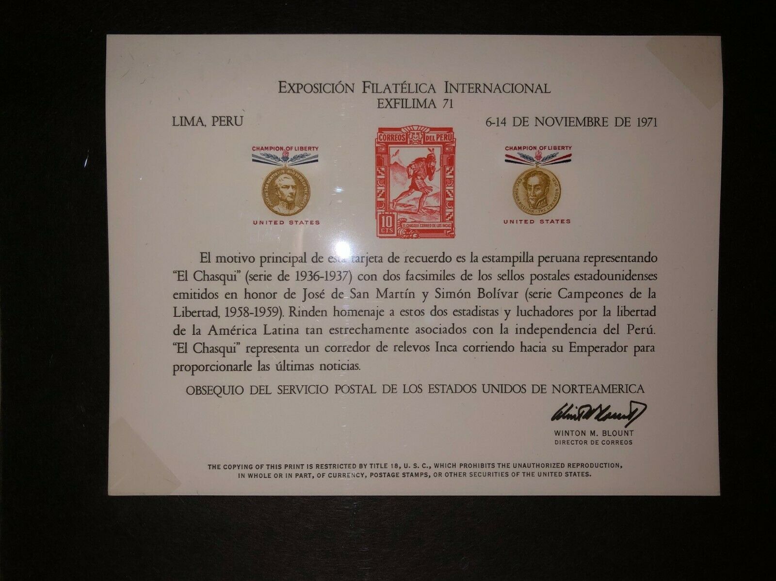 Binder of USPS & B.E.P. Engraved Souvenir Cards of Stamp Designs (32 ...