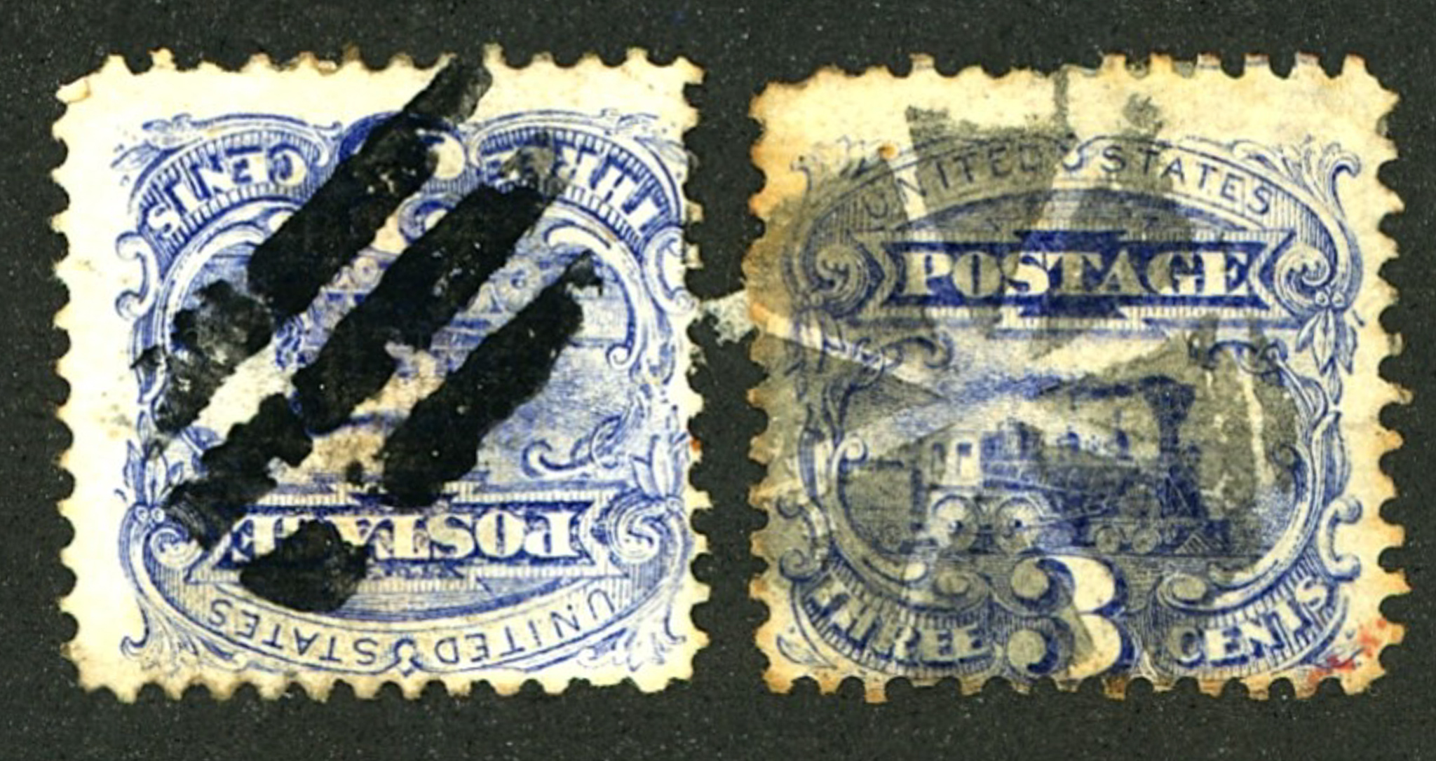 U.S. #114 X2 Used Creases Paper on Back | United States, General Issue ...