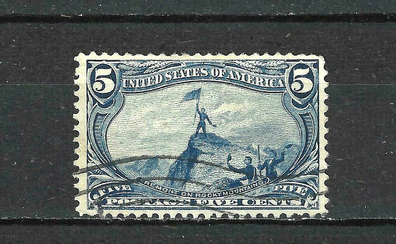 #288 US 5 Cent Blue Trans.Miss-Used-N/G-Fine-Vf | United States ...