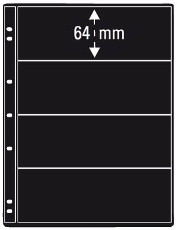 Prinz Profil PVC stock pages black backed pack of 5 - choice of strips ...