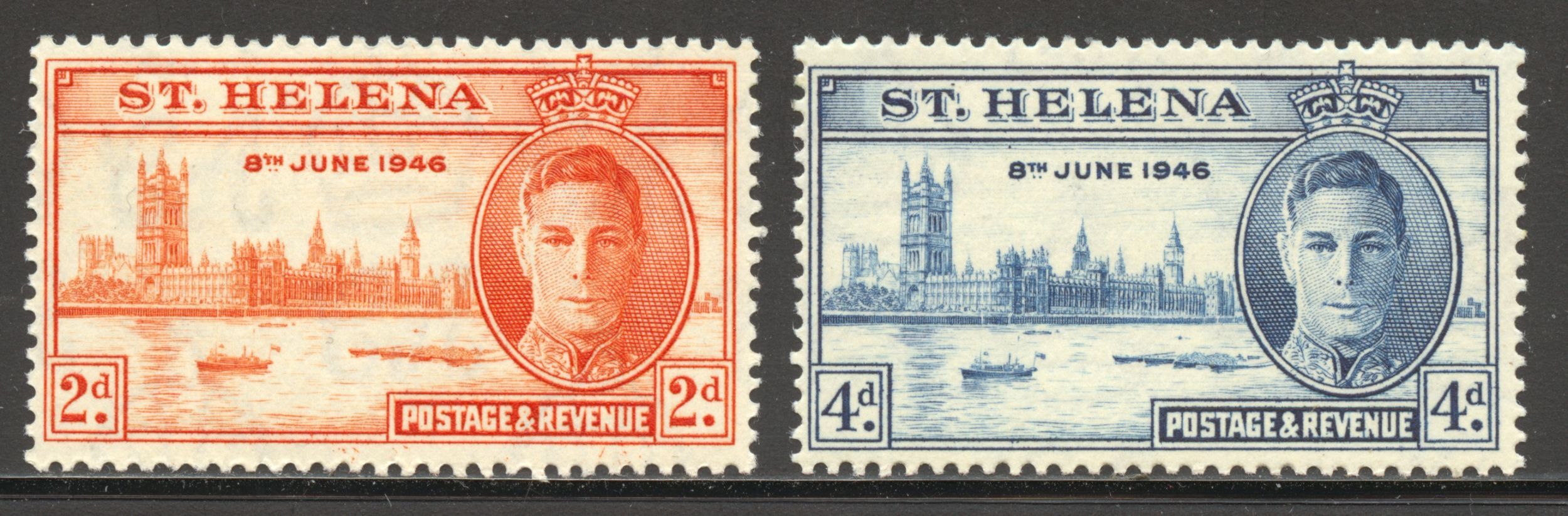 St Helena Scott 128-29 MNHOG - 1946 Peace Issue - SCV $0.65 | Worldwide ...