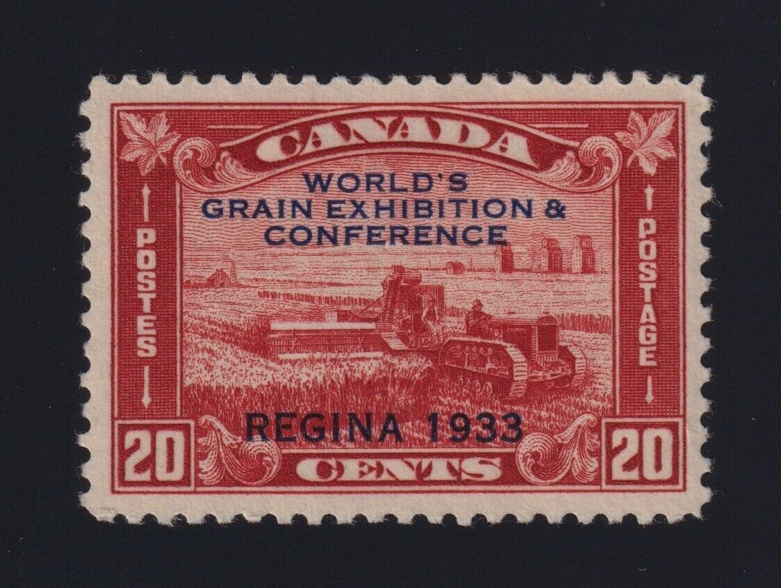 Canada Sc #203i (1933) 20c Grain Exhibition w/"BROKEN X" Variety Mint H ...