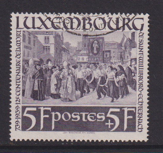 Luxembourg #B91 used 1938 St. Willibrord 5fr dancing procession | Europe - Luxembourg, Semi ...