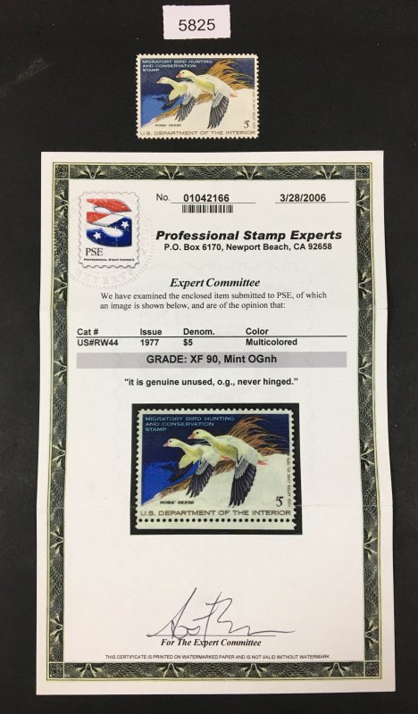 US Stamps # Rw44 Mint OG NH **Pse Graded XF 90 Cert** LOT #J 5825 ...