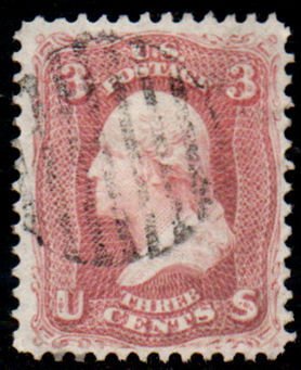 US #65 XF-SUPERB, a wonderfully centered, classic stamp, seldom seen so ...