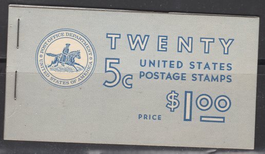 US Stamp #BK111 - Unexploded Booklet w/ 4 Panes of 5 #1213a and Slogan ...