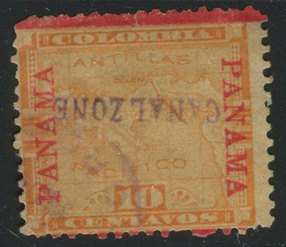 Canal Zone 3a "CANAL ZONE" Inverted Overprint Used Stamp BX5316 ...