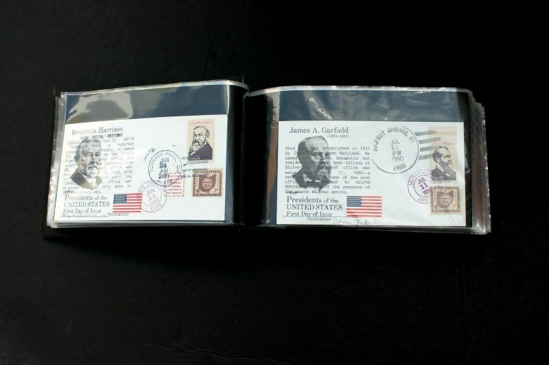 US Stamp Collection 100 Postmaster Signed "4 Bar" Hand Canceled Covers ...