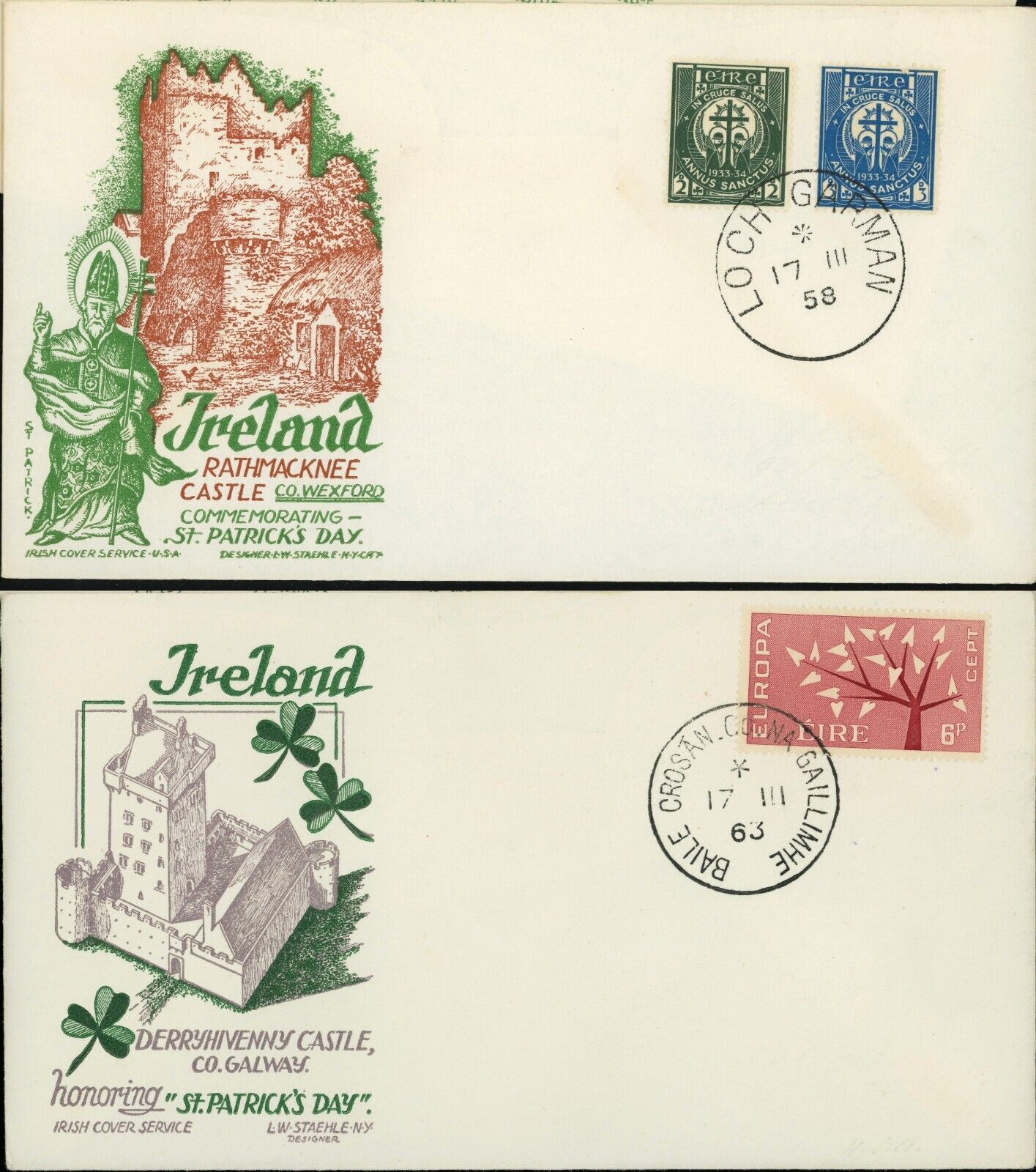 Ireland Rathmacknee Derryhivenny Castles St. Patrick's Day Irish Covers ...