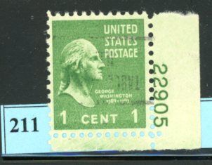 PKStamps - USA - 804 - Used - Plate Number Single #20-211 | United ...