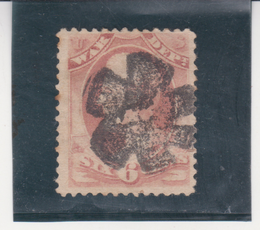 US Scott #O86 War Department 6ct Official SON 6 Blade Propeller Fancy ...