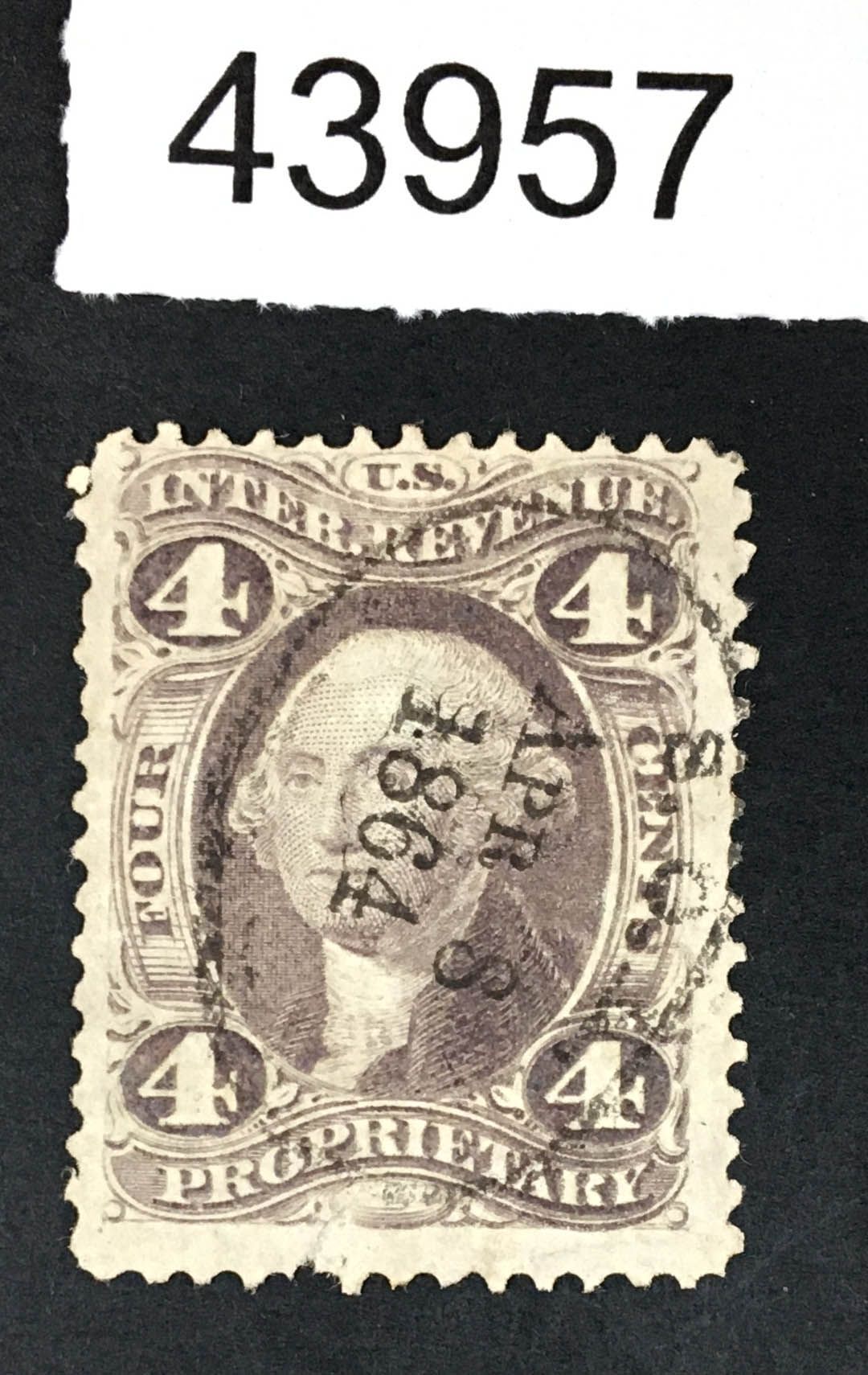 US Stamps # R22C Double Transfer at Bottom Revenue Used $14 LOT #43957 ...