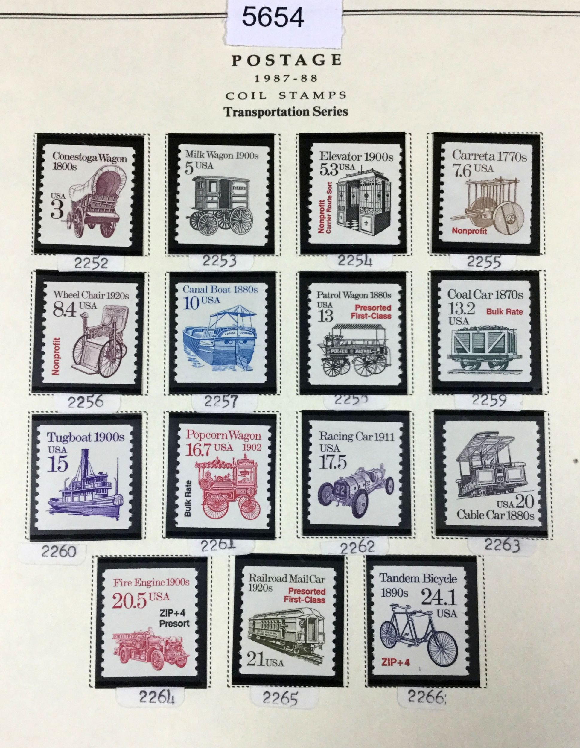 US Stamps 1987-1988 Mint OG NH Coil Stamps Collection LOT #5654 ...