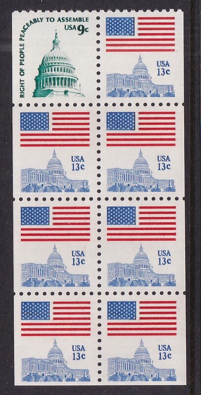 US 1623Bc Booklet Pane MNH VF | United States, General Issue Stamp ...