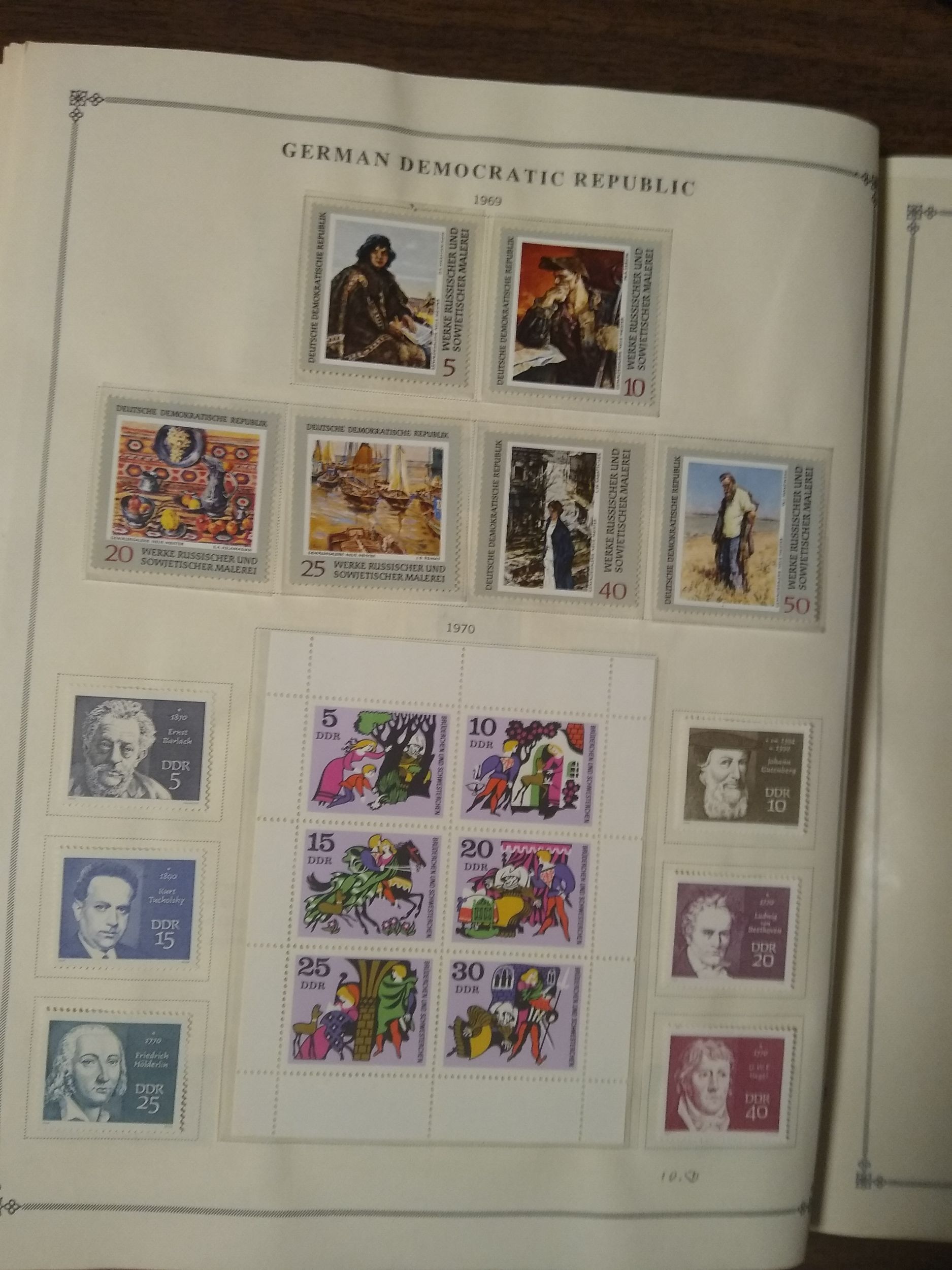 collection on pages Germany DDR 1968-69 mostly complete mint most MNH ...