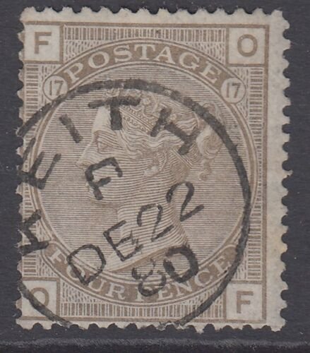 SG 154 4d grey-brown, watermark garter. Very fine used with a Keith CDS ...