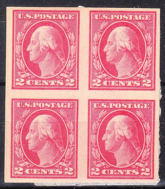 MOstamps - US Scott #409 Unused Stuck on Paper Block of 4 - Lot # HS ...