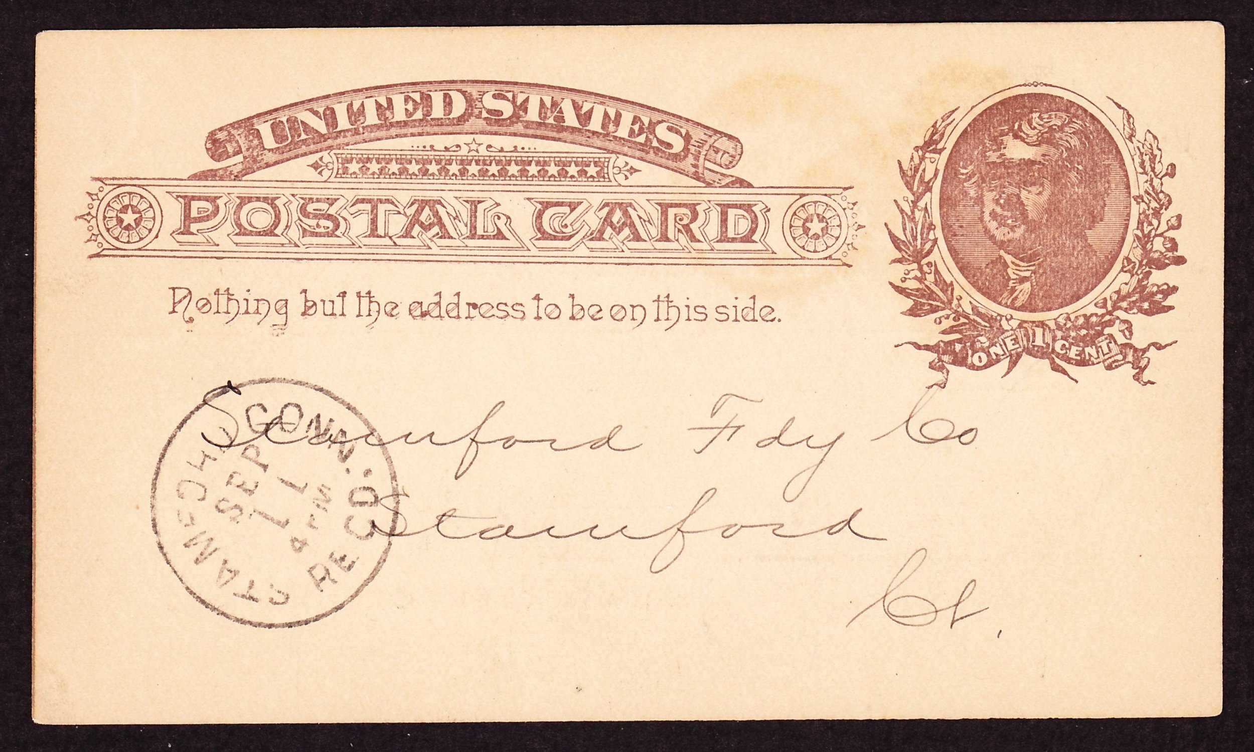 Postal Card, UX8, Over-inking EFO with MASK on Jefferson, Light ...