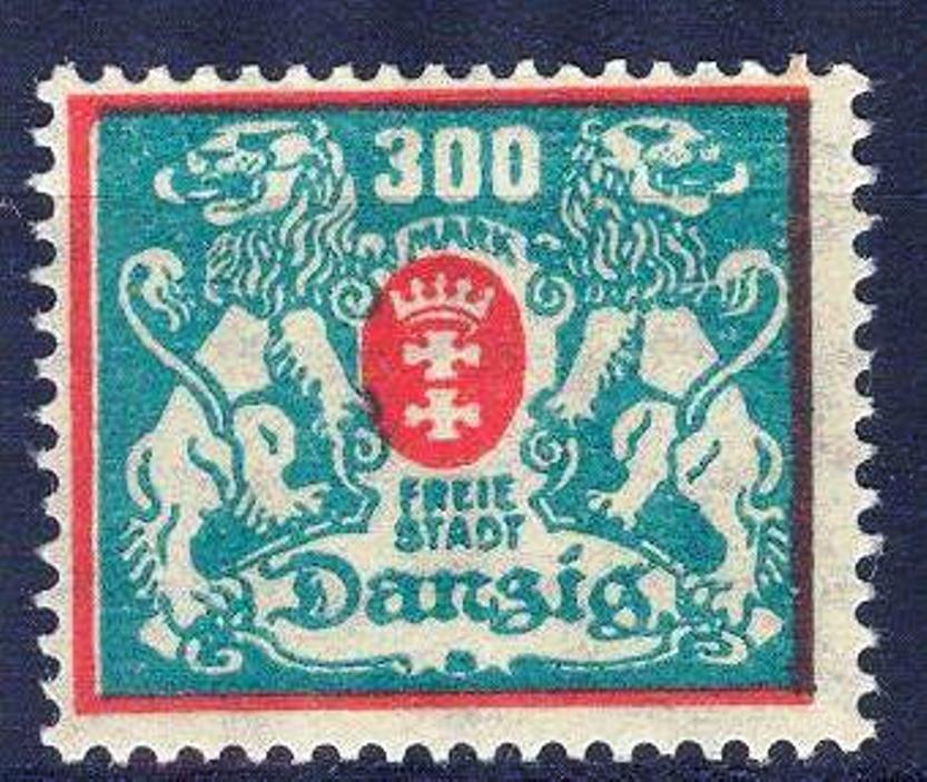 Danzig 1923 Coats of Arms 300 M. Mi. 130 MNH | Europe - Germany ...