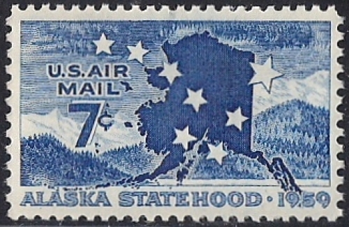C53 7 cents Alaska Statehood, Stamp mint OG NH XF / HipStamp