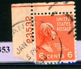 PKStamps - USA - 811 - Used - Plate Number Single #22-353 | United ...