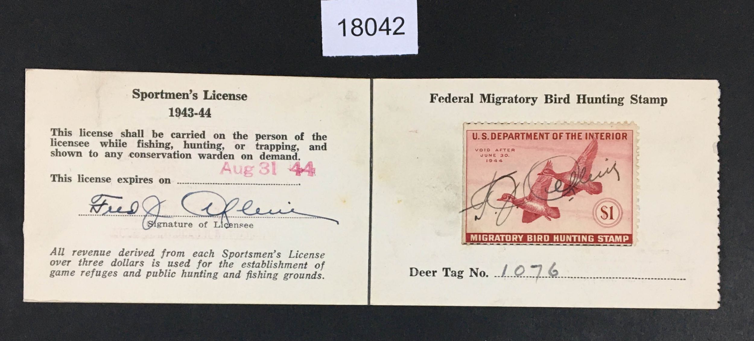 US Stamps # Rw10 Hunting License Duck Used $35 LOT #18042 | United ...