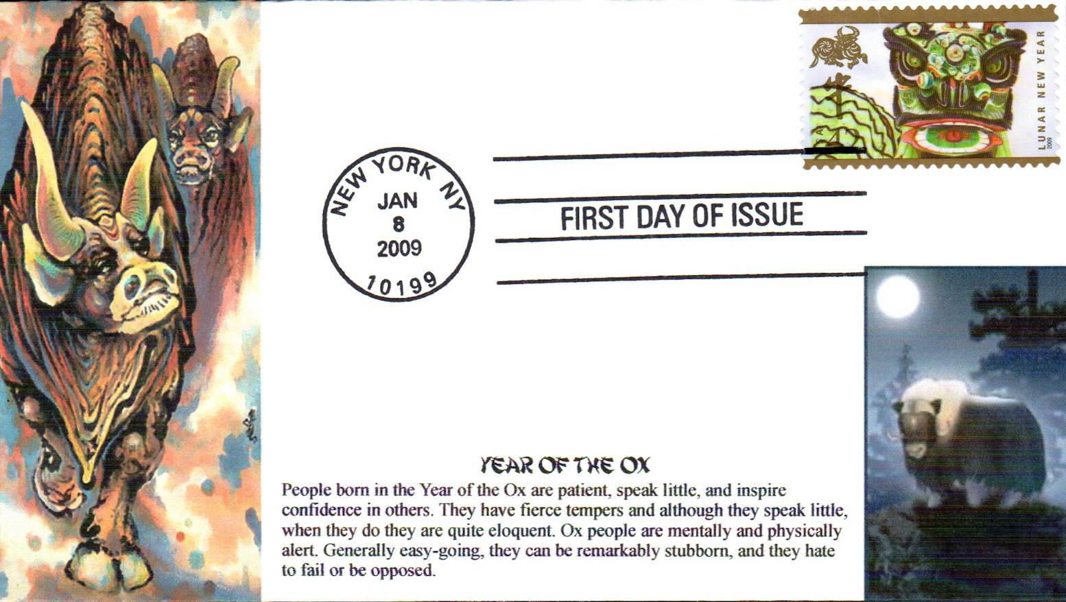 #4375 Year of the Ox S & T FDC | United States, General Issue Stamp ...