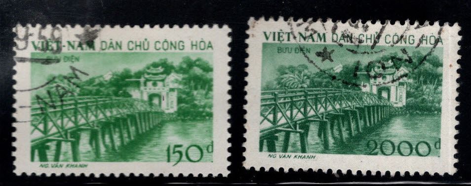 North Viet Nam Scott 86-87 Used — 1958 Ngoc Son Temple of Jade stamp ...