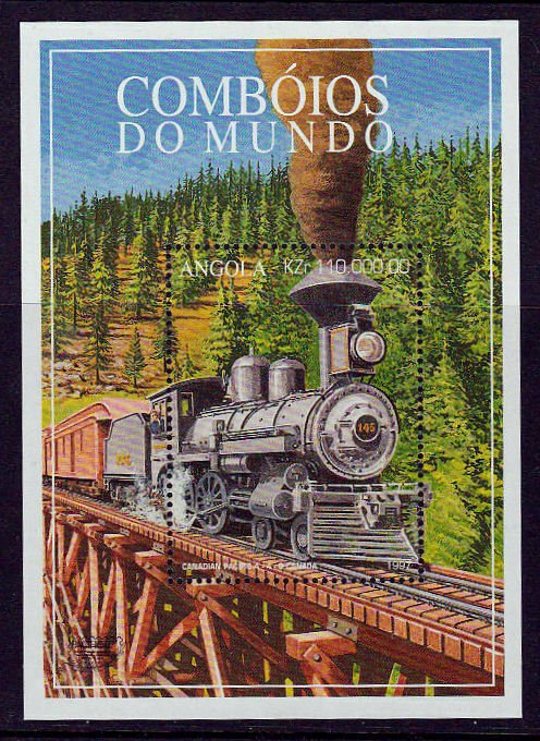 Angola Africa 1997 - MNH Locomotive Railway Steam Diesel Trains of the ...