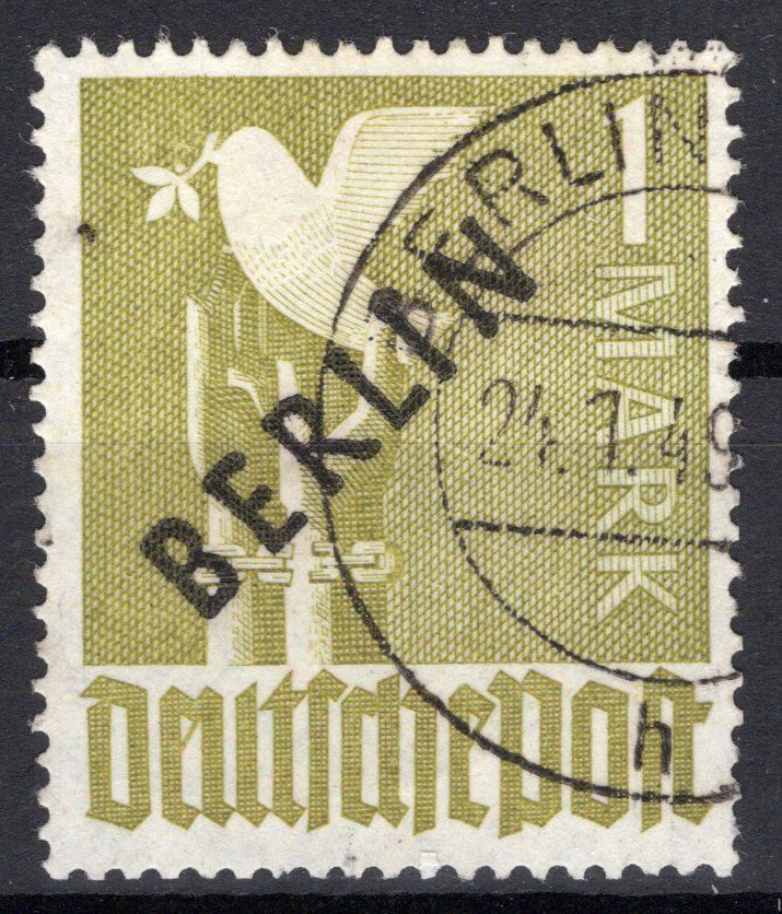 Berlin: 1948 One Mark Black Overprint Used & Signed BPP | Europe ...