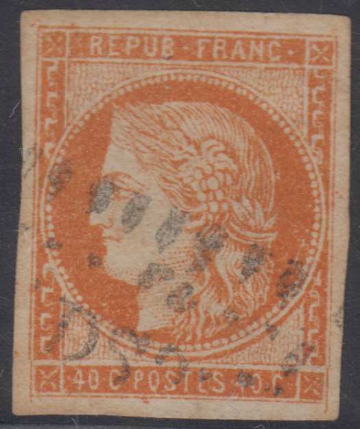France 1849-50 Ceres Sc 7 Fournier Forgery "Ds" Cancel (Cv$360 ...