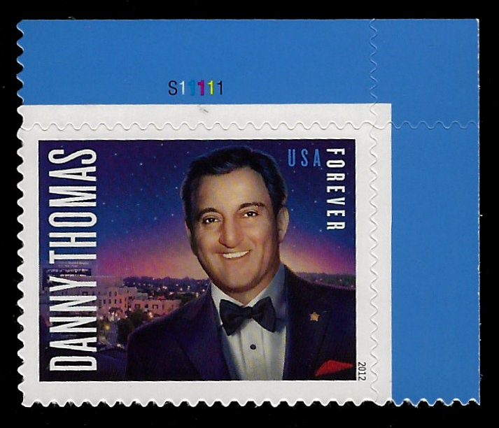 #4628, Danny Thomas, Forever, Single with no. VF,MNH / HipStamp