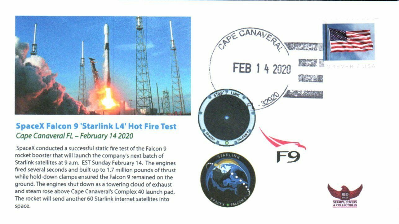 2020 SpaceX Falcon 9 'Starlink' L4 Static Fire Test Cape Canaveral 14 ...