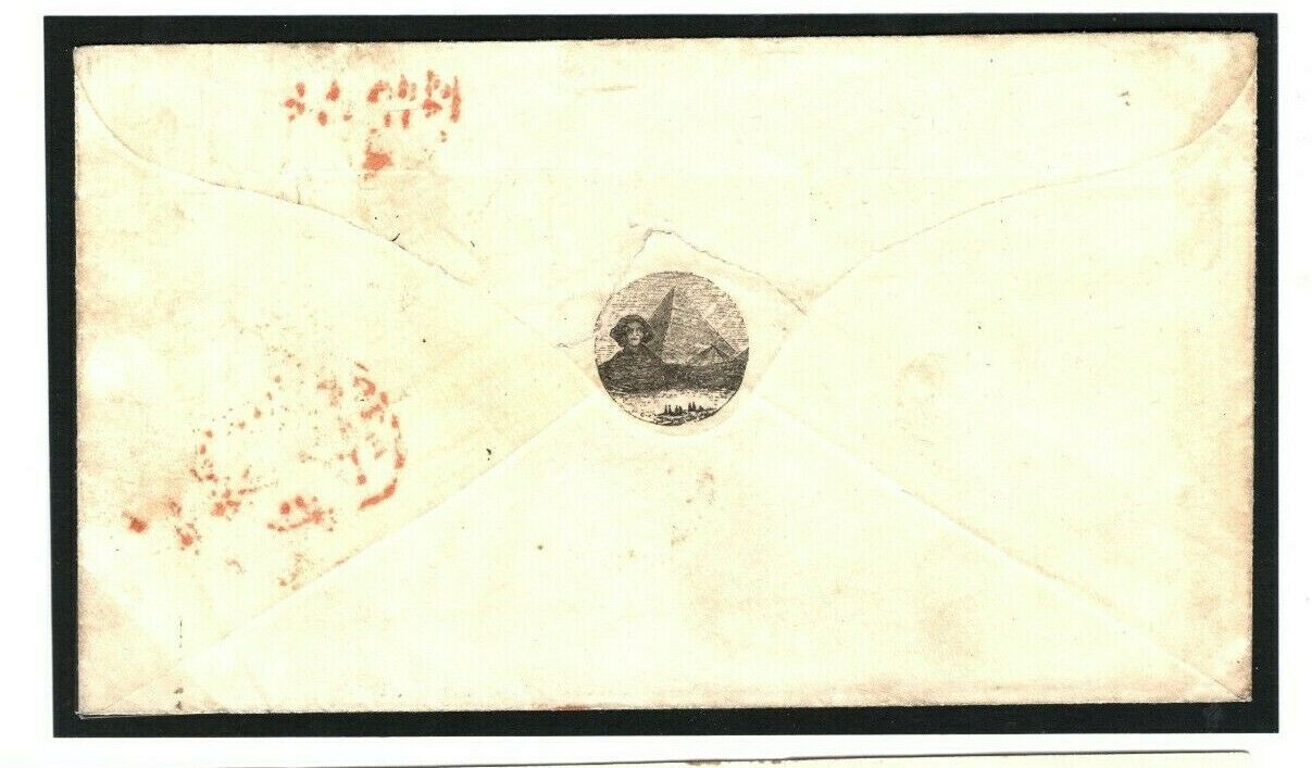 GB Advert Cover ALBERT SMITH Letter India OVERLAND MAIL 1854 London V ...