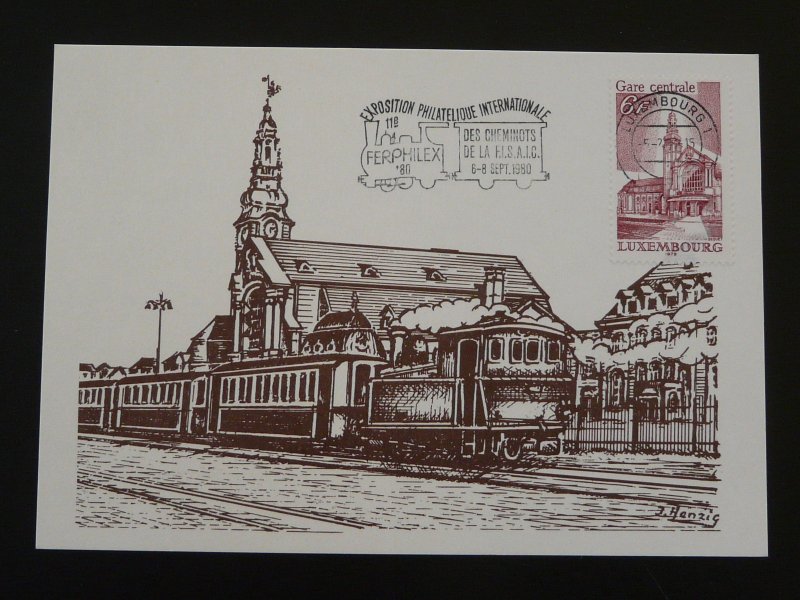 railroads train railway maximum card Luxembourg 1980 | Europe ...