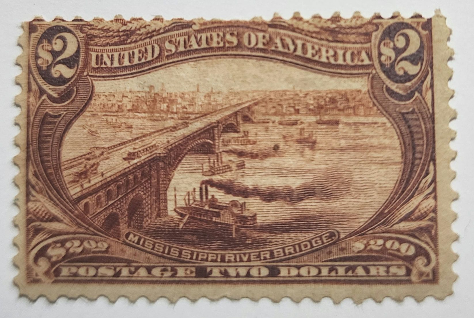 Scott stamp# 293 - 1898 $2.00 Trans-Mississippi Expo. MHR, OG. SCV ...