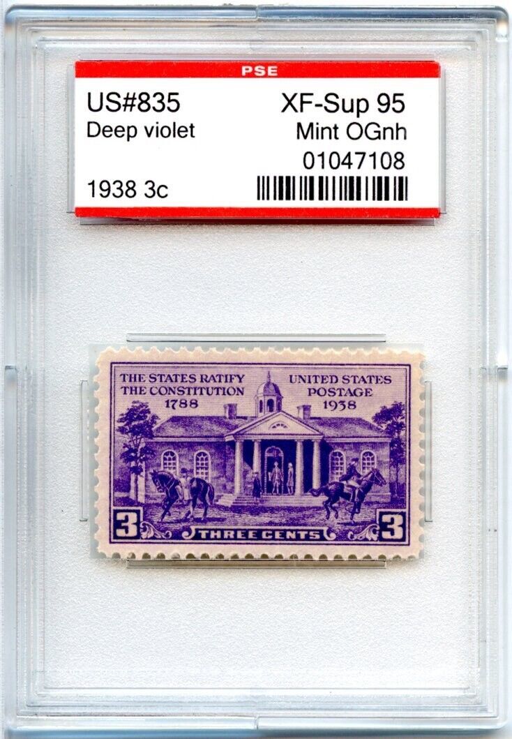 US Scott #835 Mint-Xf-Sup-Og-Nh Graded 95 PSE Encapsulated SMQ $25 (8 ...