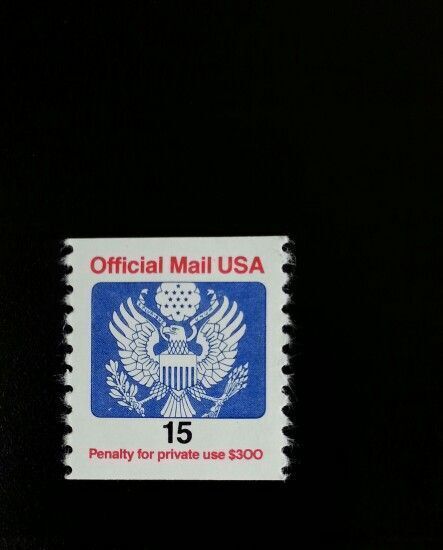 1988 15c Eagle Official Mail USA Red & Blue Scott O138A Mint F/VF NH ...