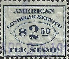 # RK5 USED Embossed Cancel | United States, Revenues - Consular Service ...