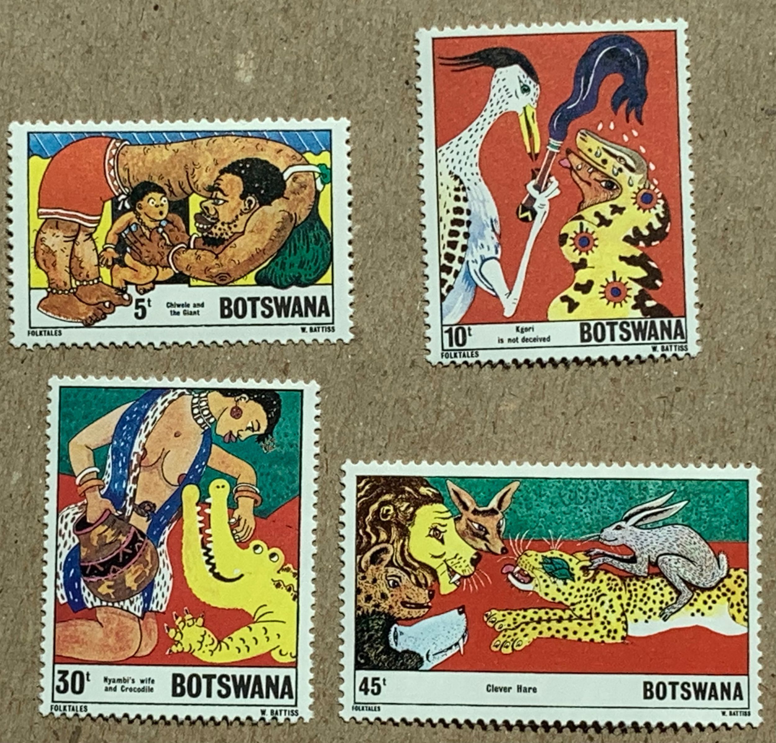 Botswana 1980 Folktales, MNH. Scott 253-256, CV $1.65 | Africa ...