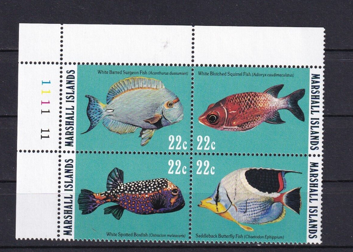 SA11b Marshall Islands 1985 Lagoon Fish block | United States, Stamp ...