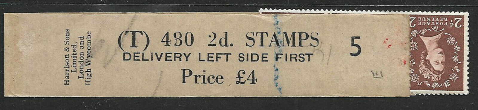 2d Edward Crown watermark sideways Delivery Coil leader T 5 with 4 ...