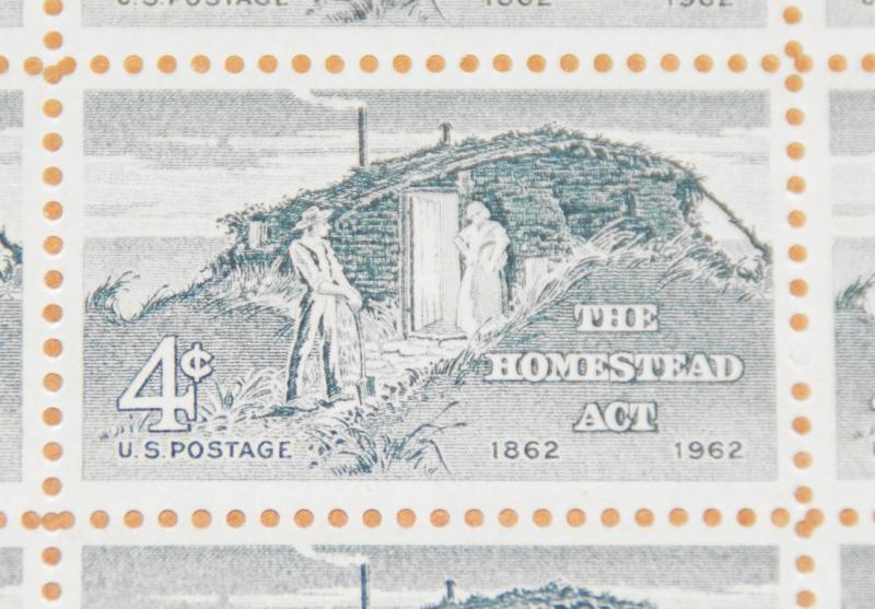 1962 sheet, Homestead Act, Sc# 1198 | United States, General Issue ...