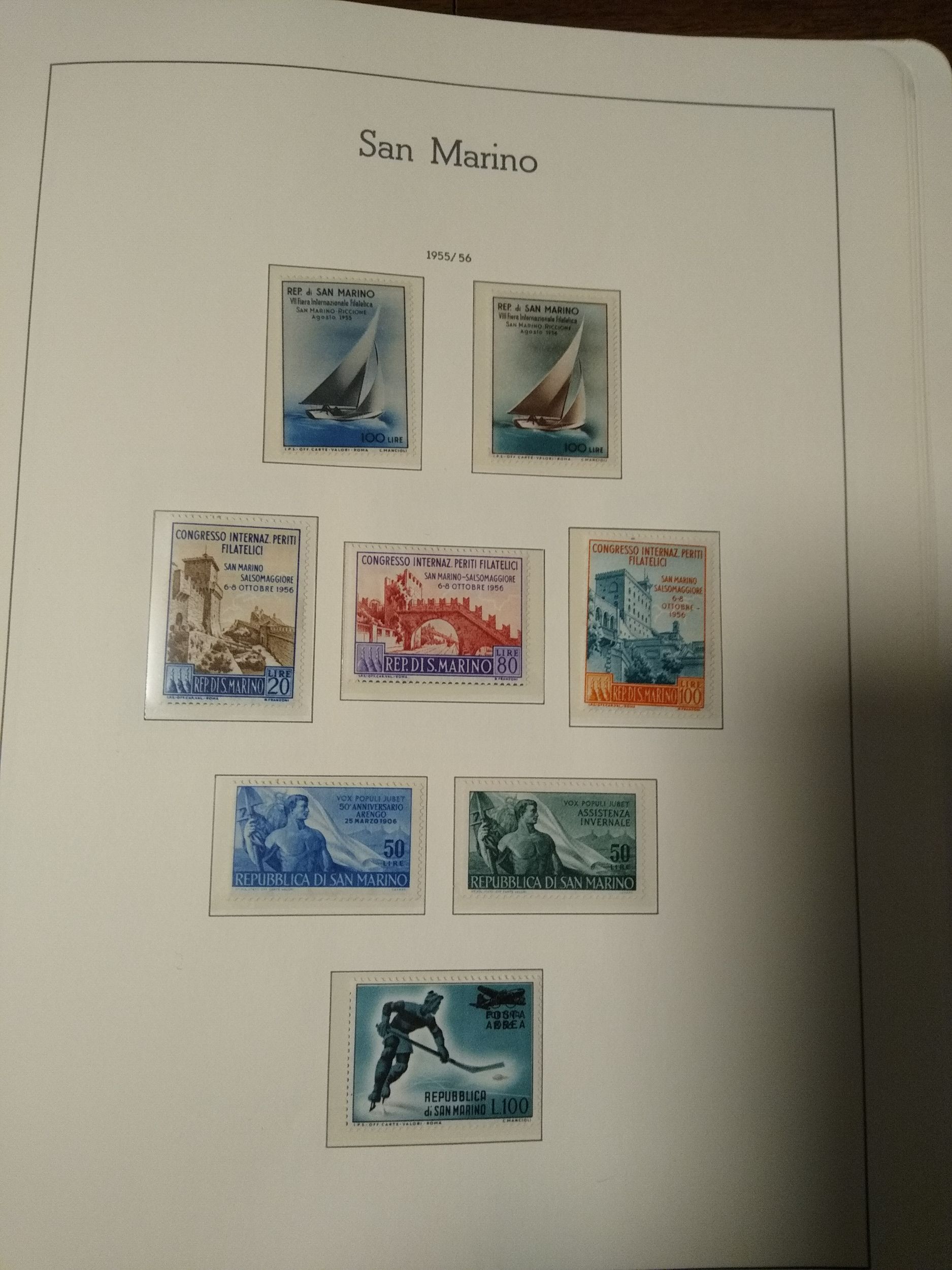San Marino to 1959 most mint collection in a Lighthouse hingeless album ...