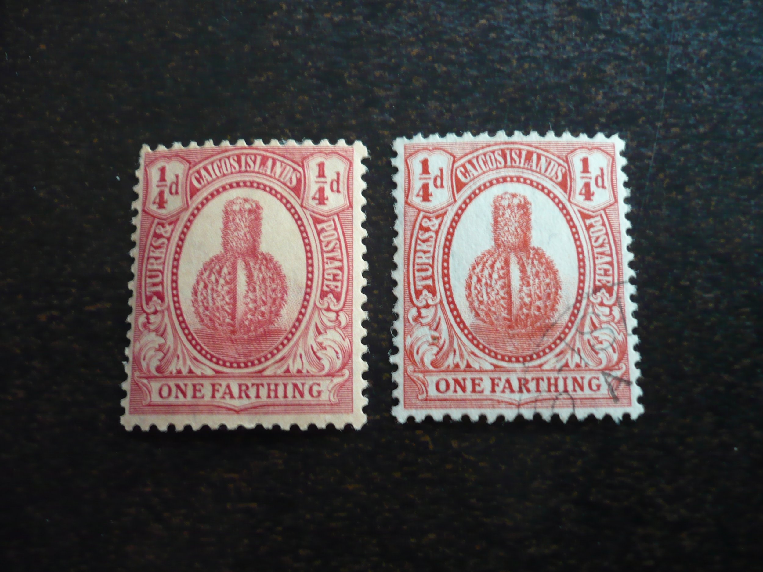 Stamps - Turks & Caicos - Scott# 36 - Used & M Never Hinged Part Set of ...