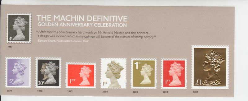 2017 Great Britain Machine Definitive Golden Anniversary SS (Scott ...