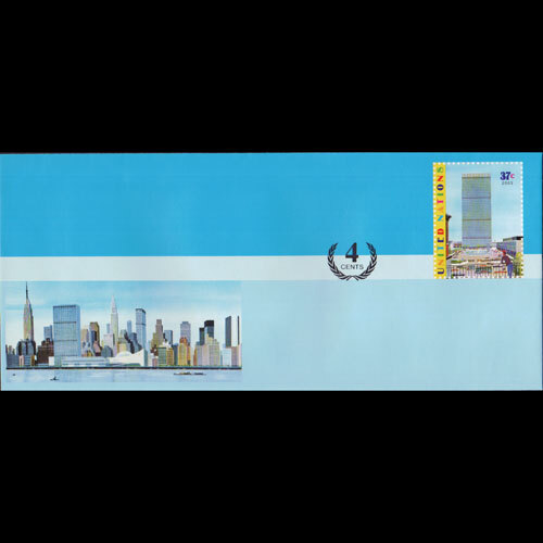 UN-NEW YORK 2003 - Stamped Envelope - Headquarters 37c+4c | Worldwide ...
