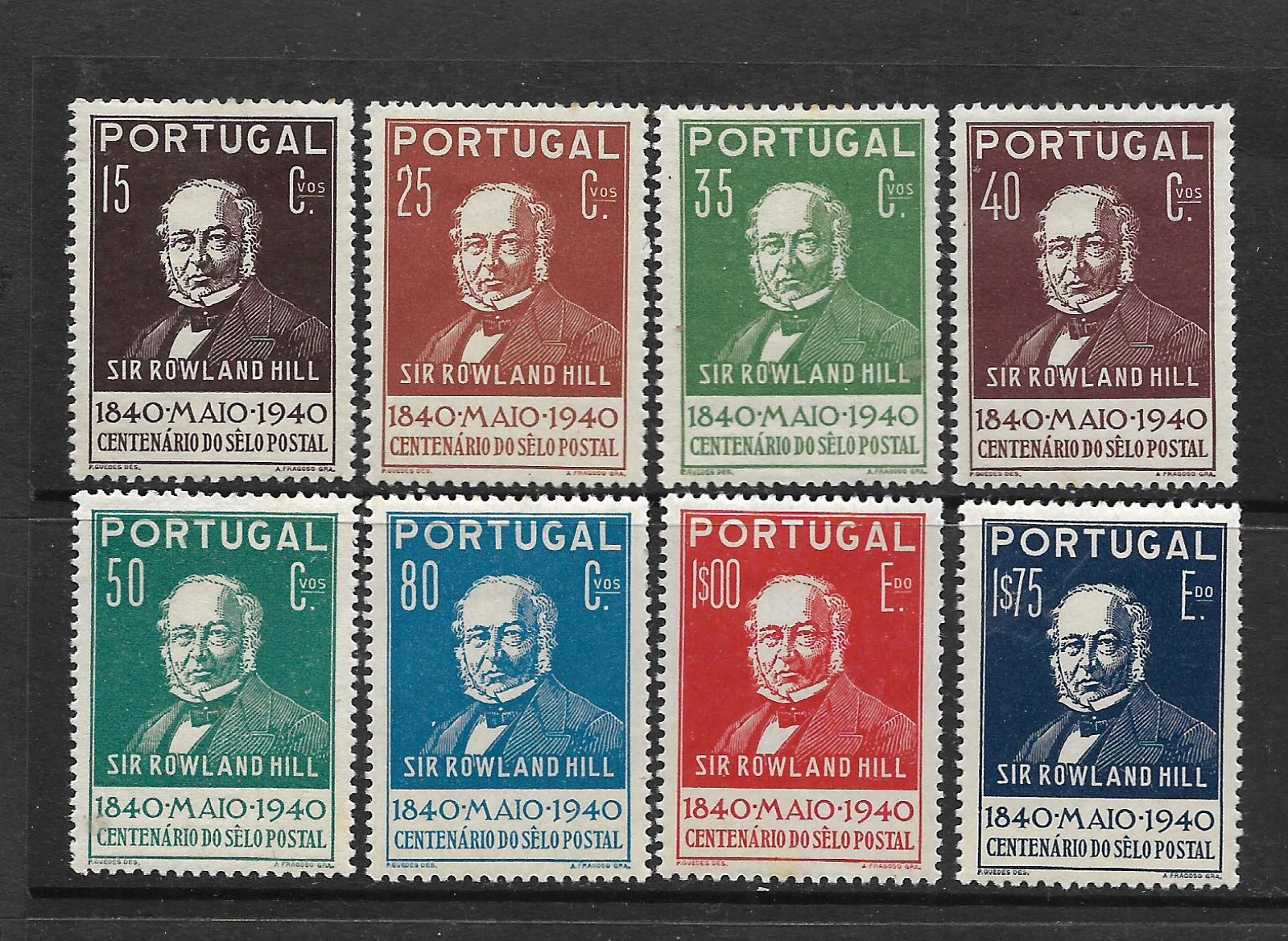 Portugal, 595-602, Mint Hinged Hinge Remnant, SIR Rowland Hill | Europe ...