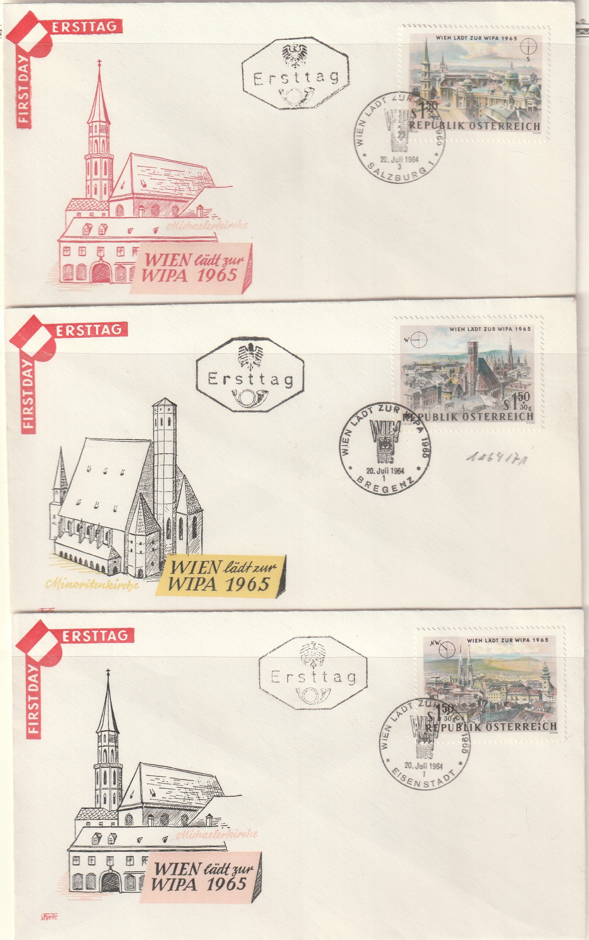 1965 Vienna Philatelic Expo FDC WIPA | Europe - Austria, Stamp / HipStamp