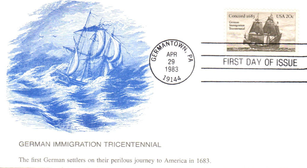#2040 German Immigration KMC FDC | United States, General Issue Stamp ...